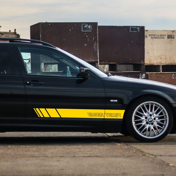 Universele auto striping met eigen tekst design 4 - Plakjestickers